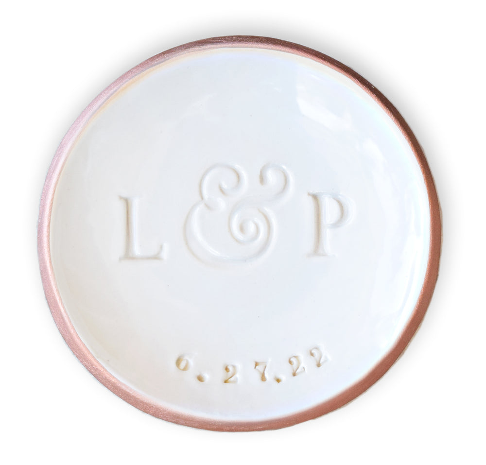 Personalized Wedding Plate Gift, Custom Ring Dishes, Prima Pottery