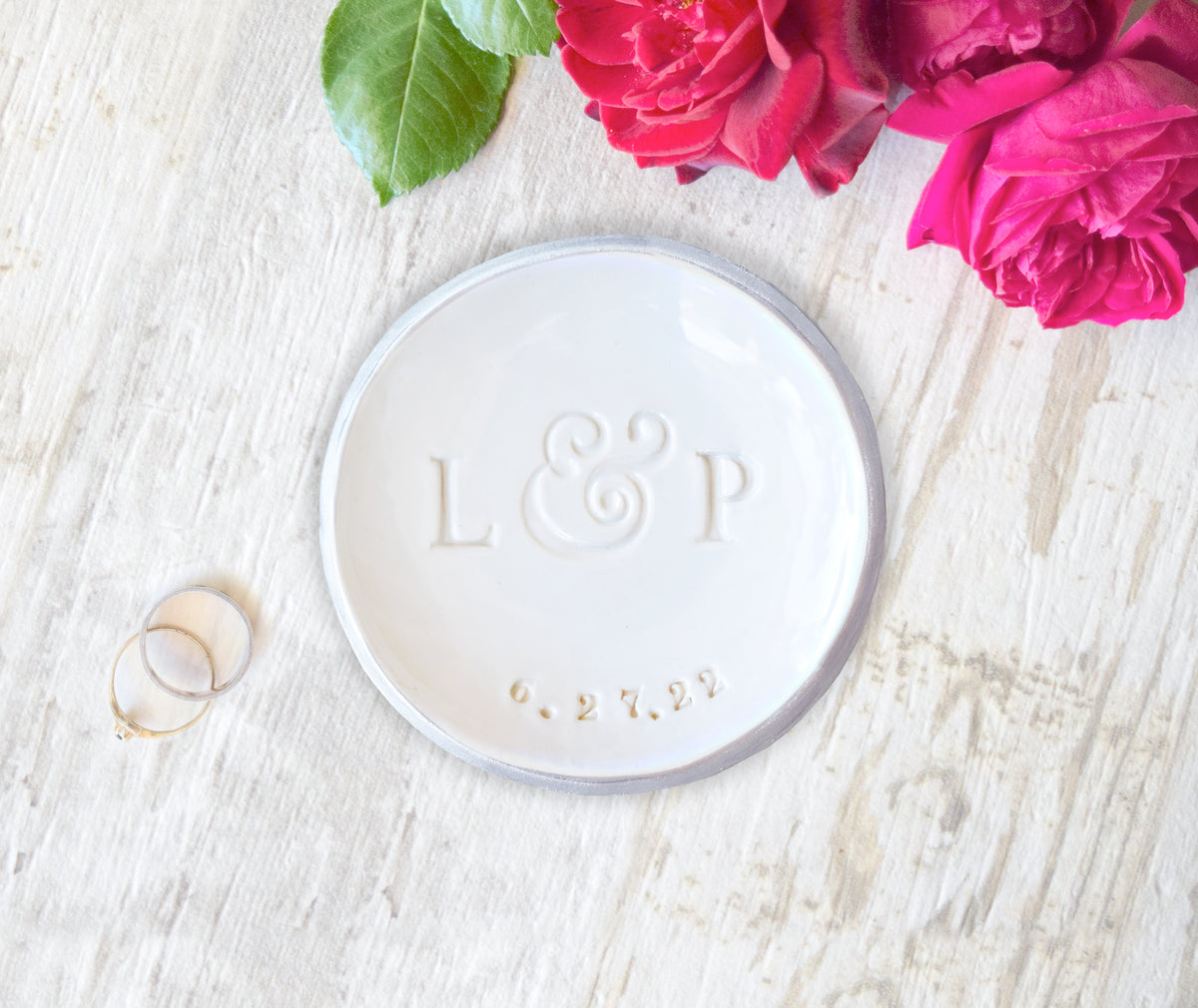 Personalized Wedding Plate Gift, Custom Ring Dishes, Prima Pottery