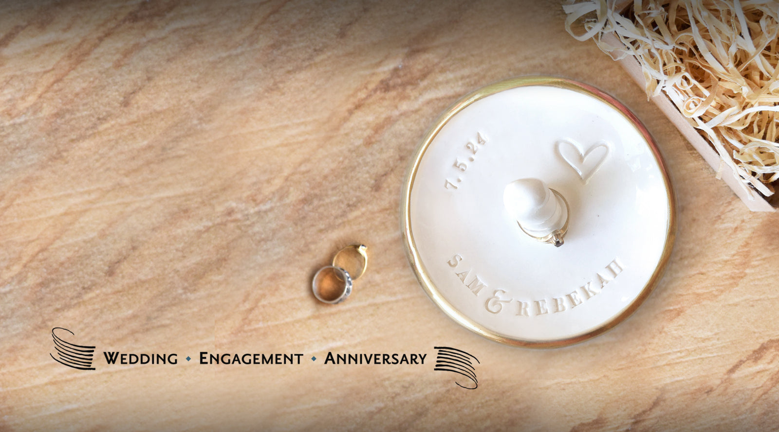 Personalized Wedding Plate Gift, Custom Ring Dishes, Prima Pottery