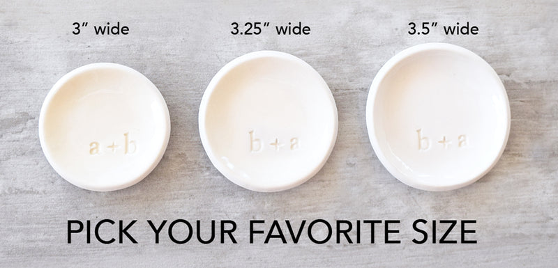 Prima Pottery, Custom Wedding Plates, Personalize Engagement Ring Dish