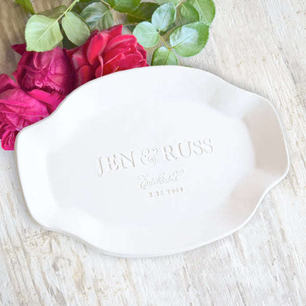 Custom Names Wedding Platter Personalize Plate Home Anniversary Gift ...